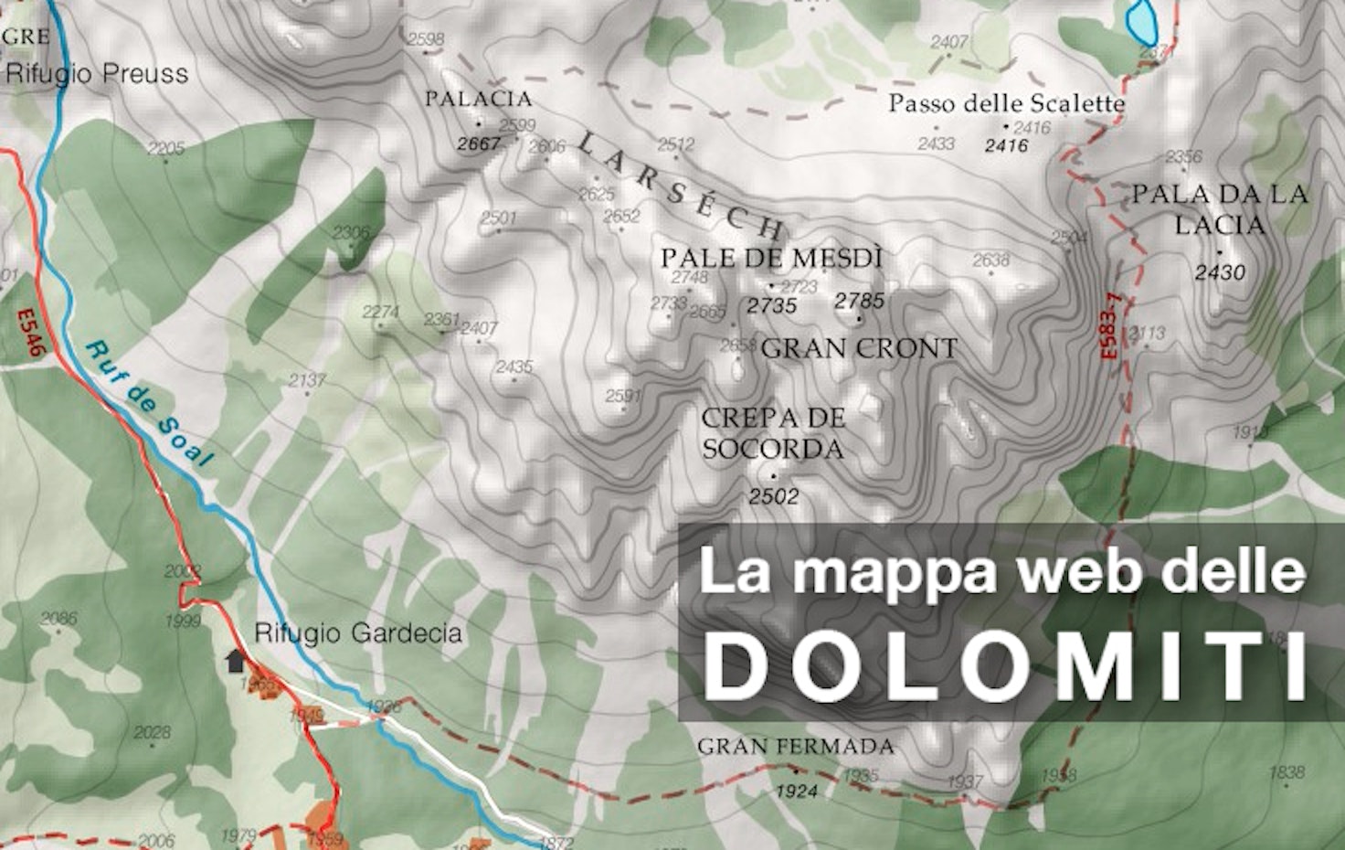 La Mappa Escursionistica Web delle Dolomiti - in crowdfunding su Eppela